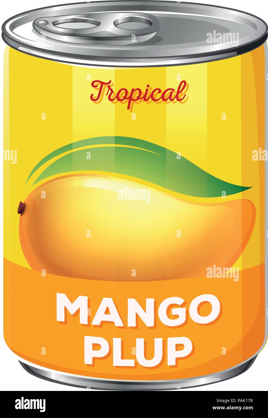 A tin of mango plup illustration Stock Vector Image & Art - Alamy
