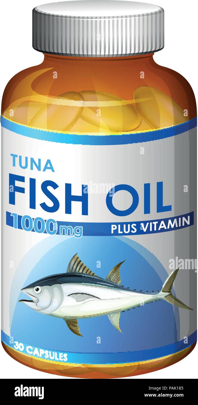 Fish oil tablet Stock Vector Images - Alamy