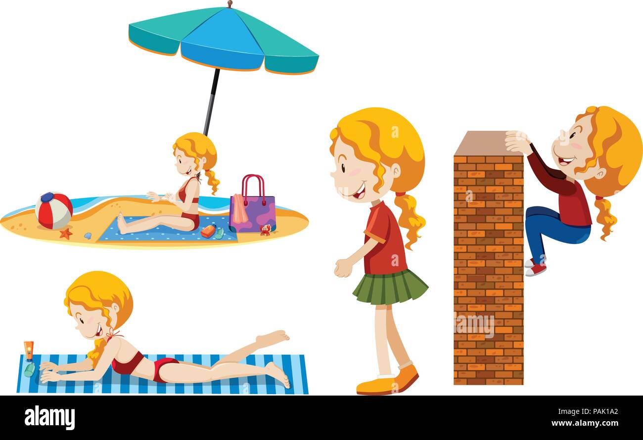Summer Activity Stock Vector Images - Alamy