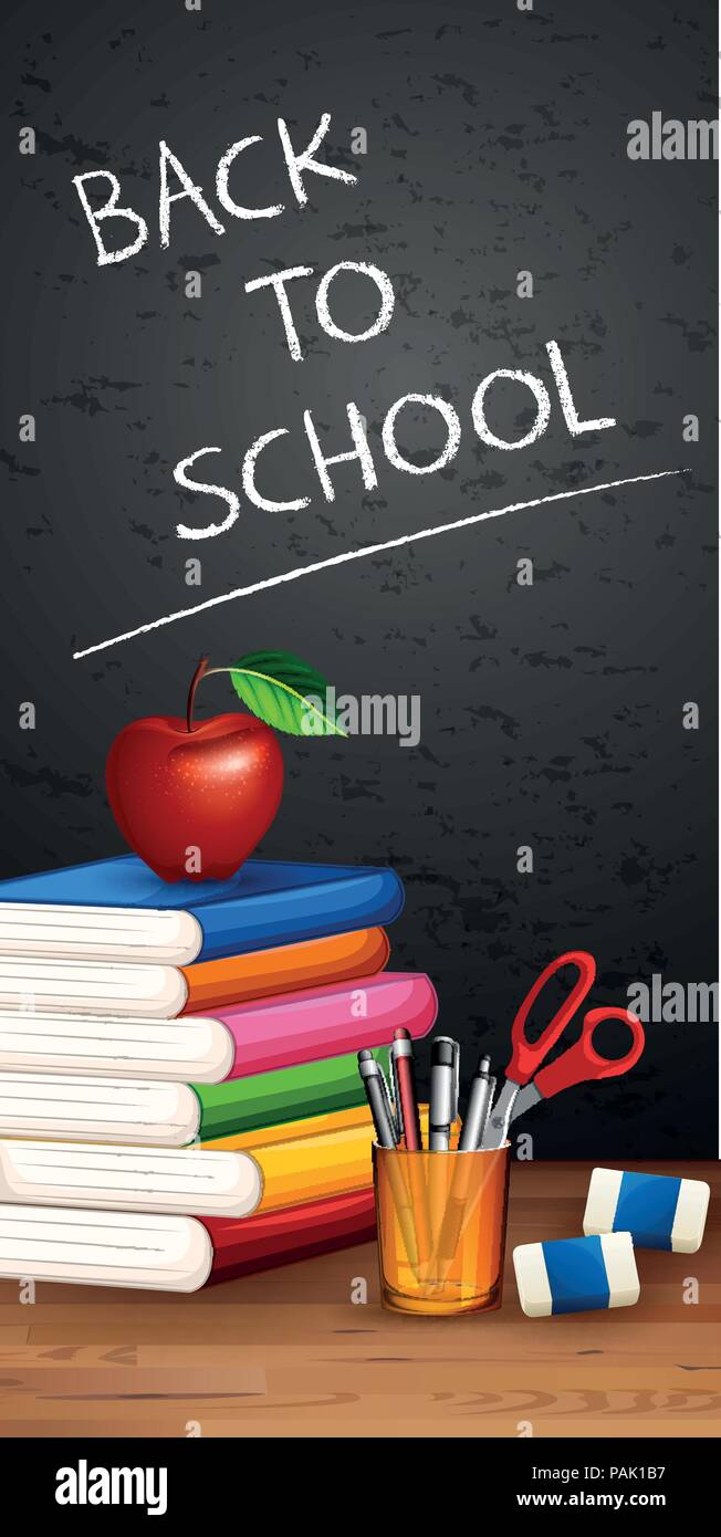 Back to school scene illustration Stock Vector Image & Art - Alamy