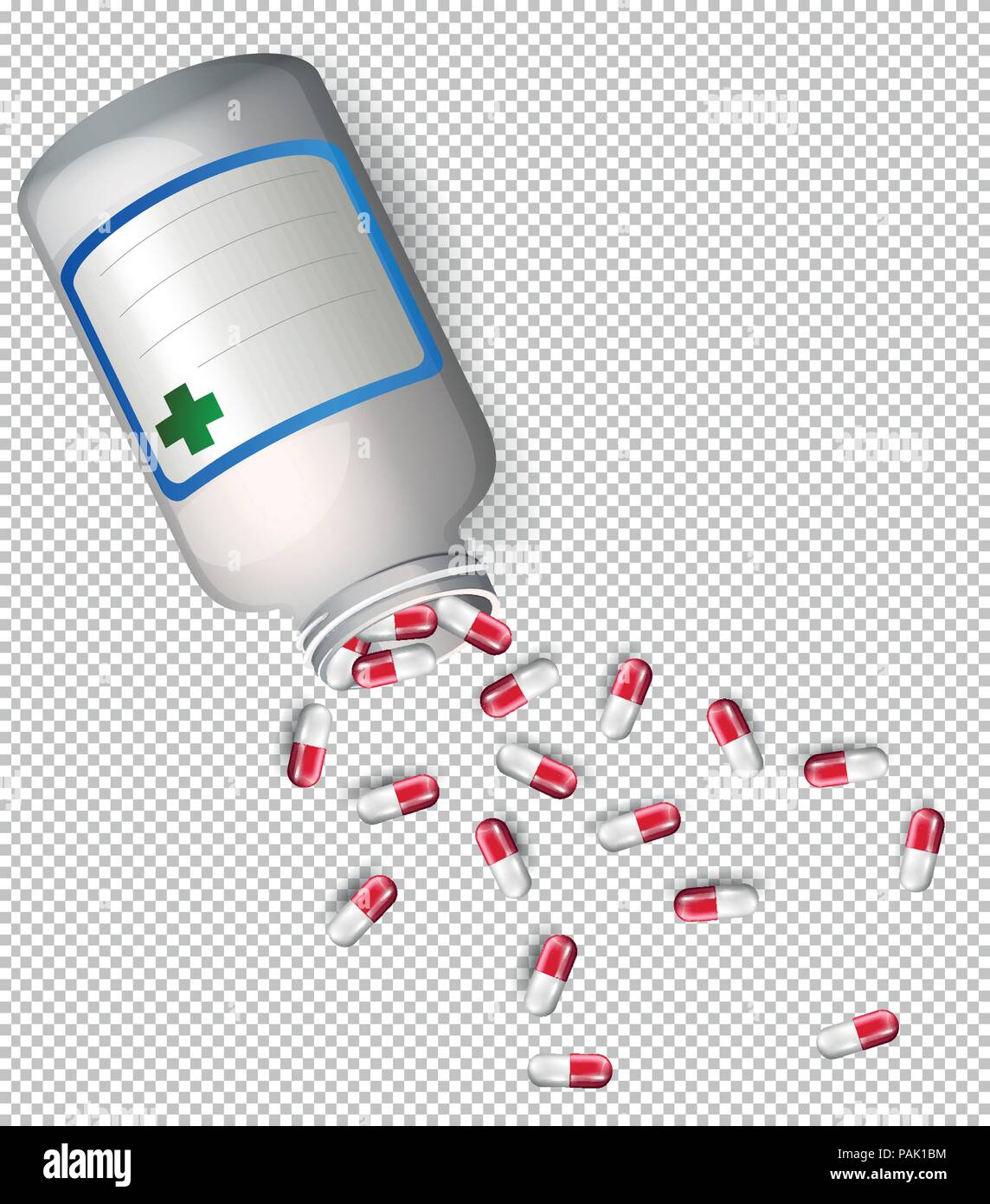 A bottle of medicine on transparent background illustration Stock ...