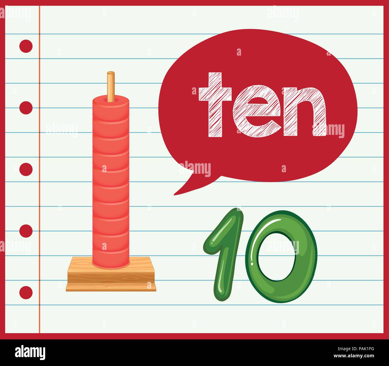 Number 10 concept poster illustration Stock Vector Image & Art - Alamy