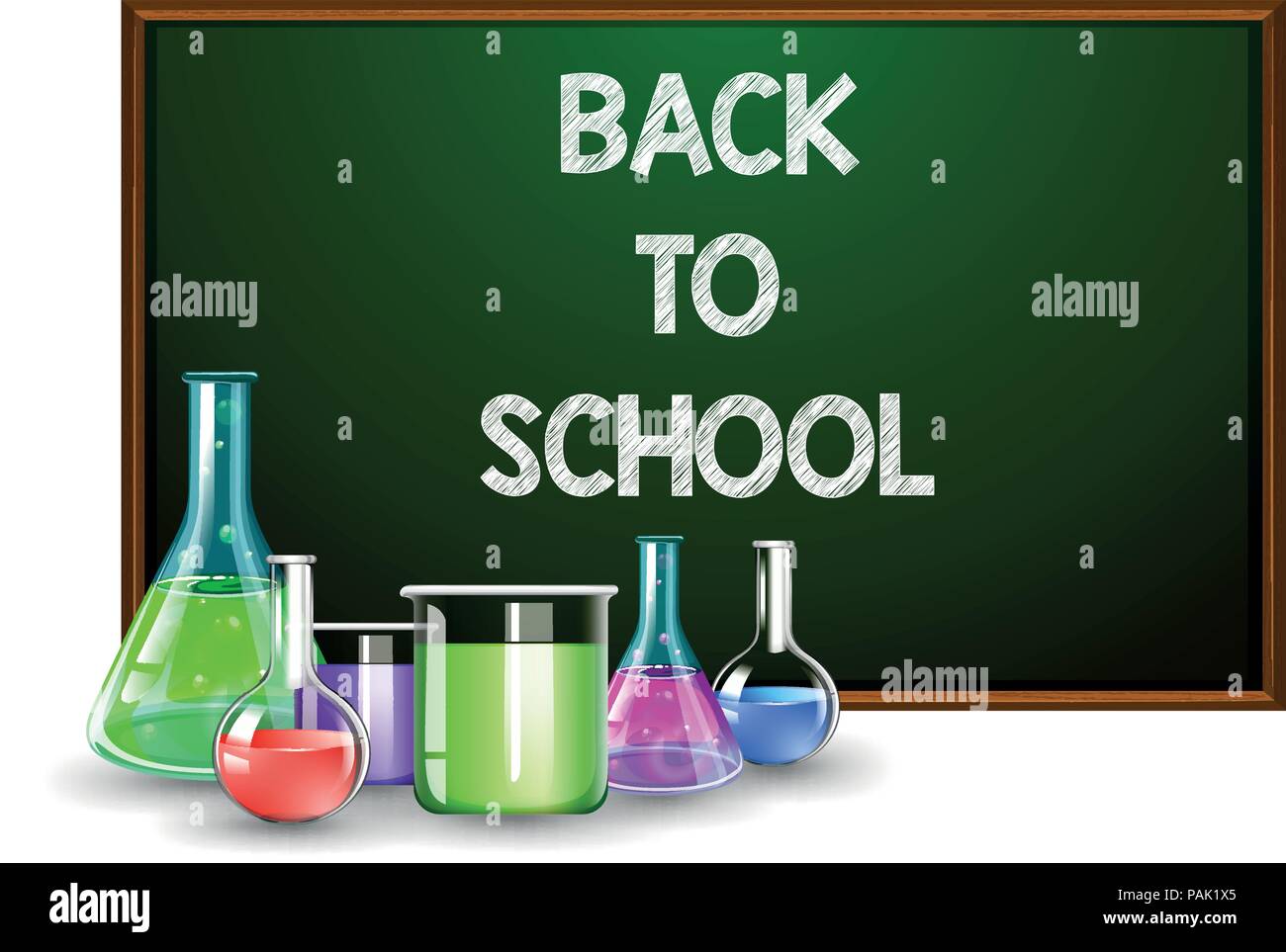 Back to school and lab equipments illustration Stock Vector Image & Art ...