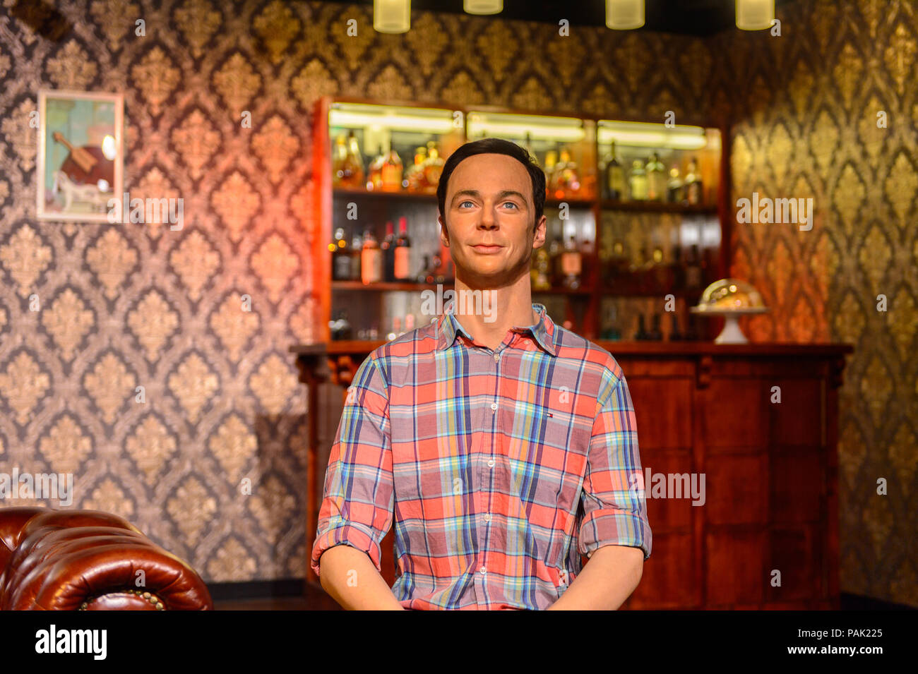 BEIJING, CHINA - APR 6, 2016: Jim Parsons as Sheldon Cooper at the ...