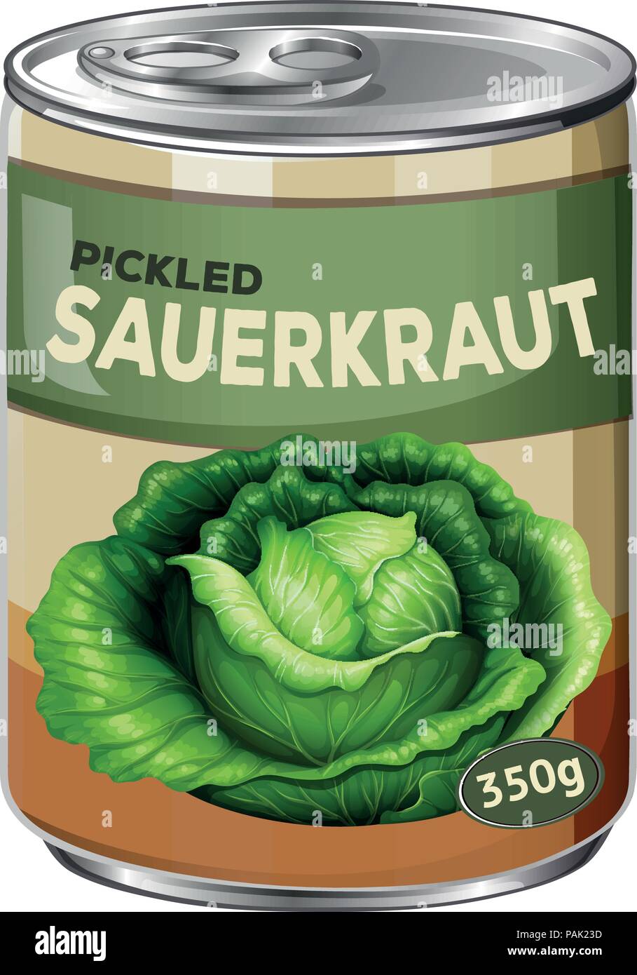 A tin of pickled sauerkraut illustration Stock Vector Image & Art - Alamy