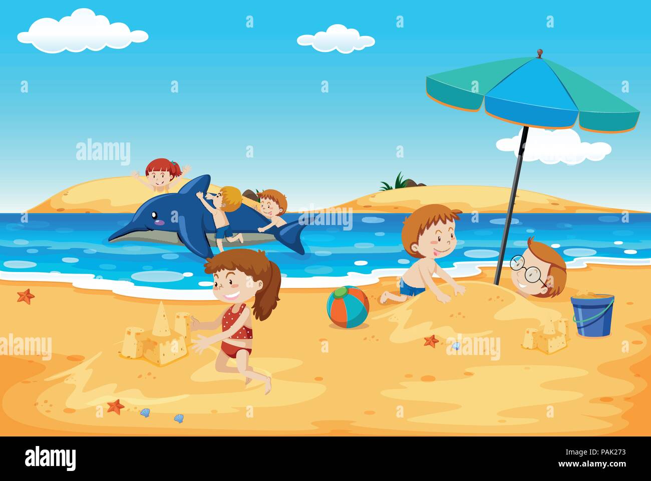 Ball boy umbrella Stock Vector Images - Alamy