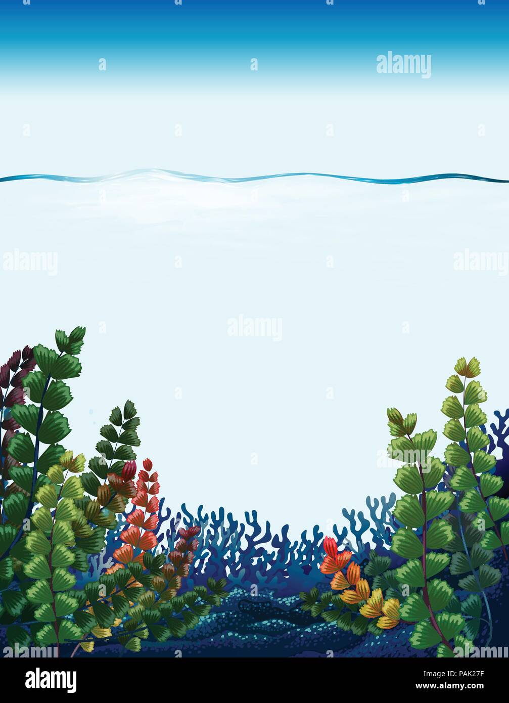 A beautiful underwater template illustration Stock Vector Image & Art ...