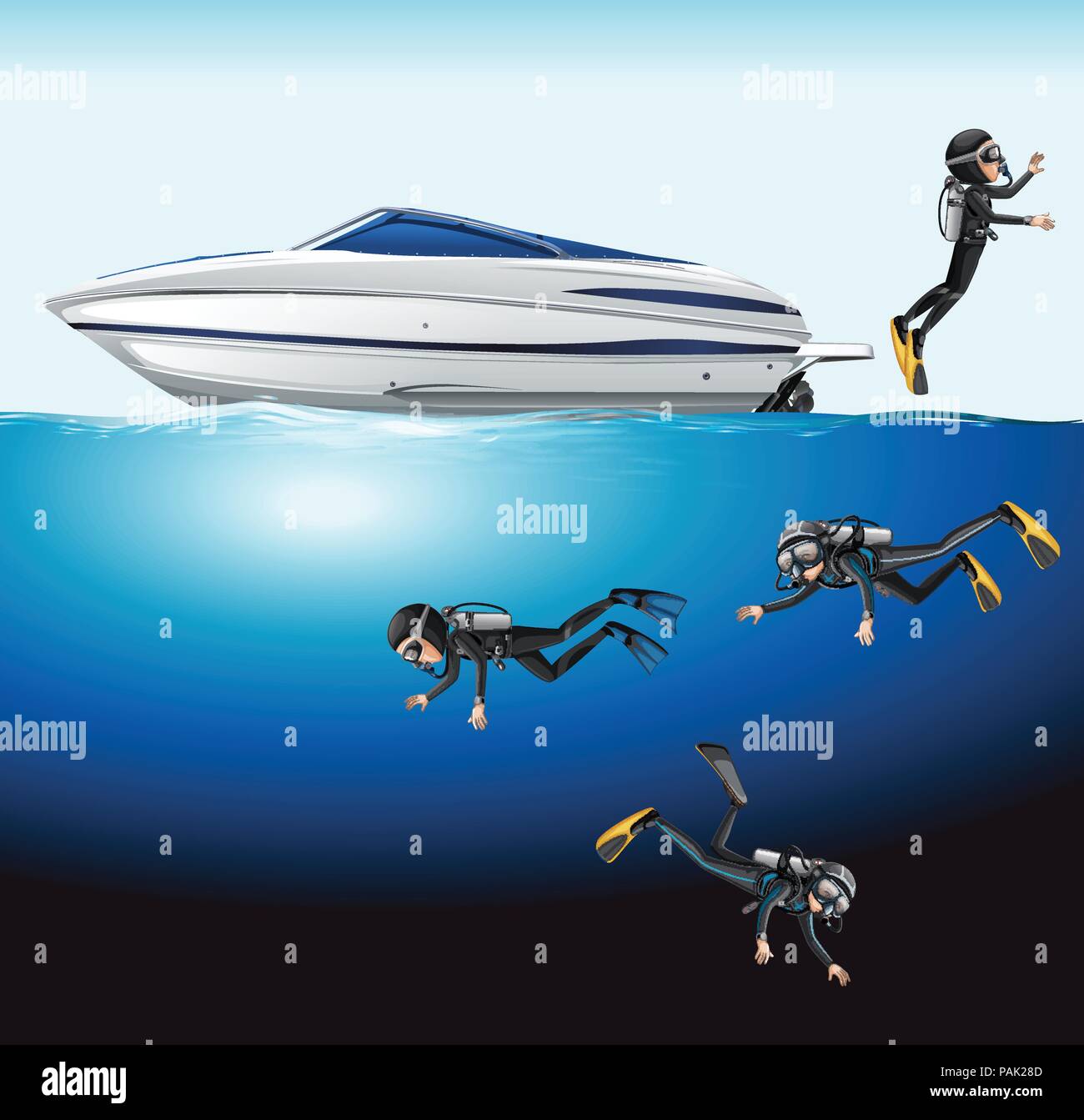 A group of scuba diving illustration Stock Vector Image & Art - Alamy