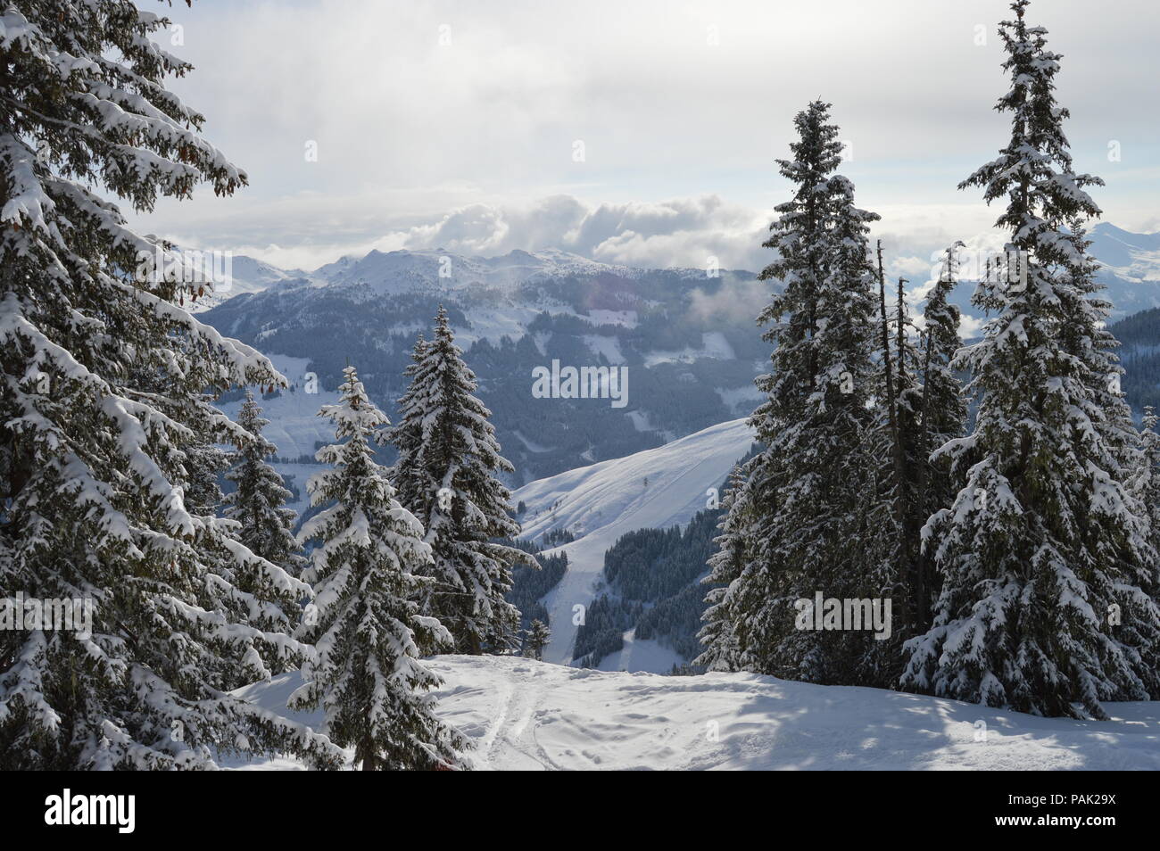 Kitzbúhel winter scene Stock Photo - Alamy