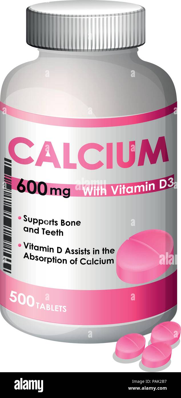 A container of calcium illustration Stock Vector Image & Art - Alamy