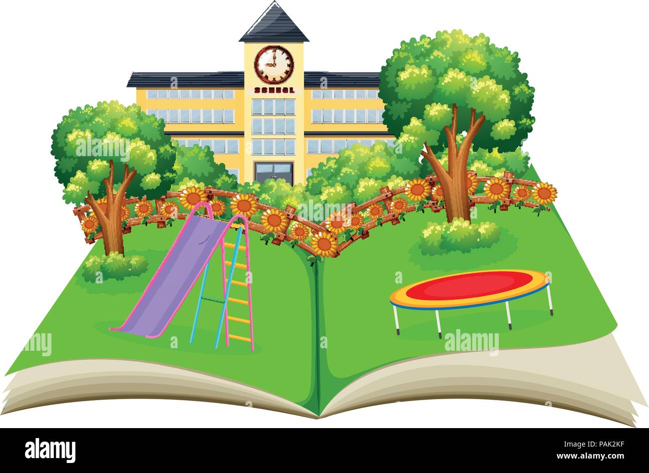 School yard Stock Vector Images - Alamy