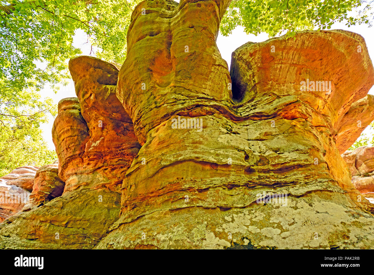 Sandstone formations in the Garden of the Gods in Shawnee National ...