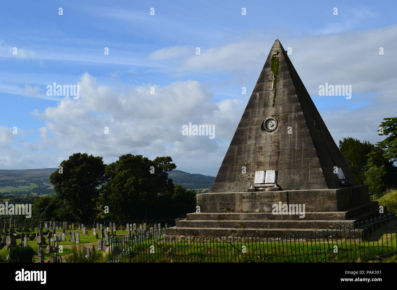 Beautiful statue of a pyramid in a scottish graveyard Stock Photo - Alamy