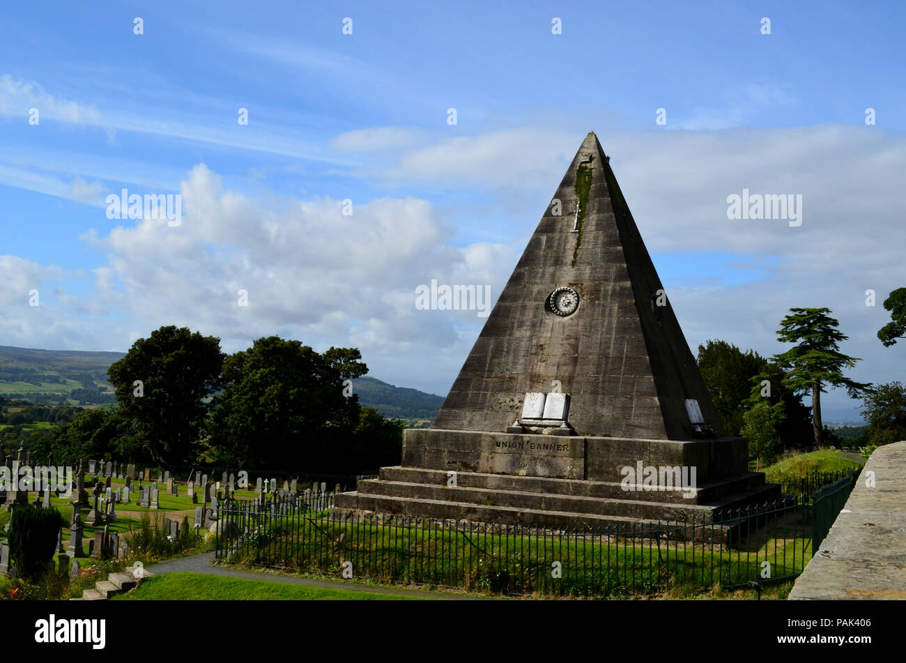 Large old pyramid located in a scottish cemetery Stock Photo - Alamy