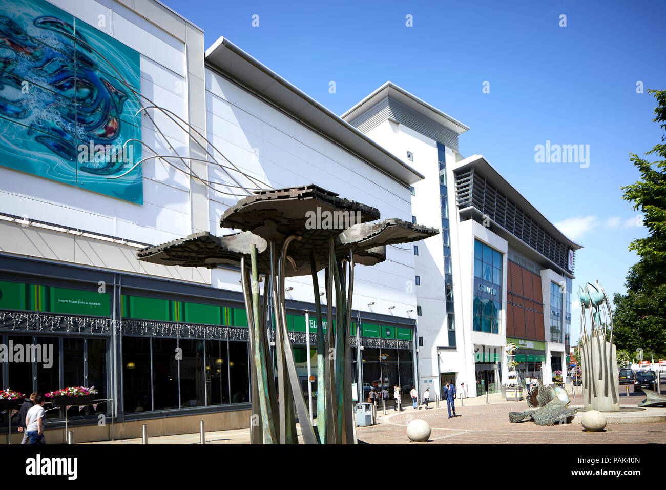 Blackburn Town Centre modern indoor markets in The Mall Shopping Centre ...