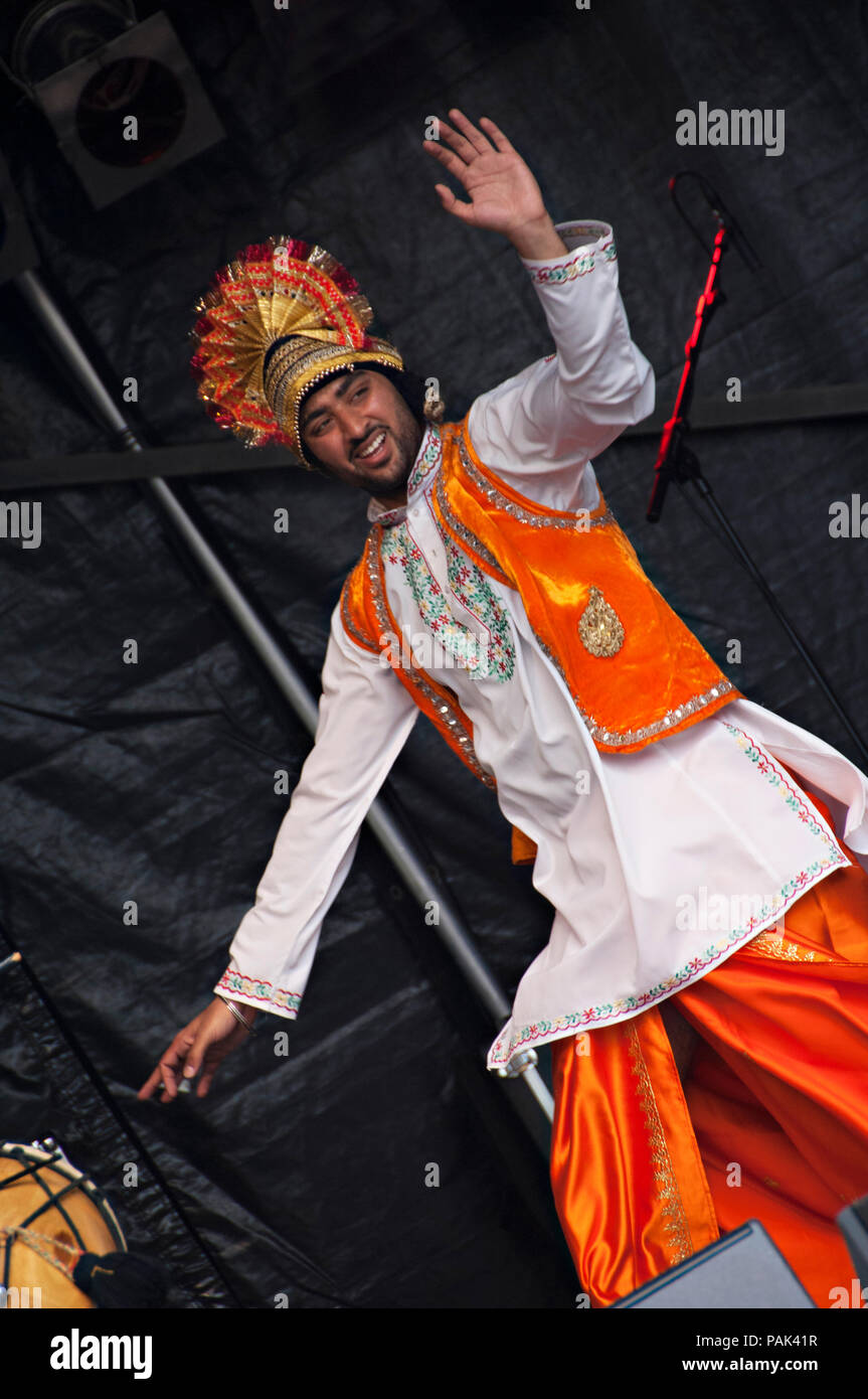 Bollywood dancer performing at a Bollywood event held in Sheffield ...