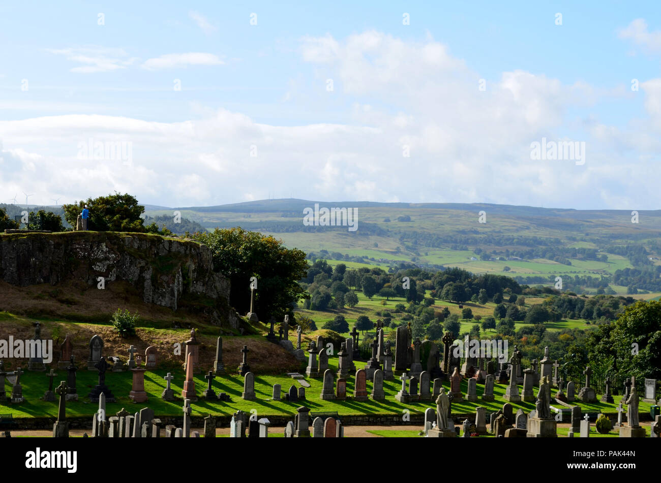 Pretty cemetery overlooking the scottish highlands Stock Photo - Alamy