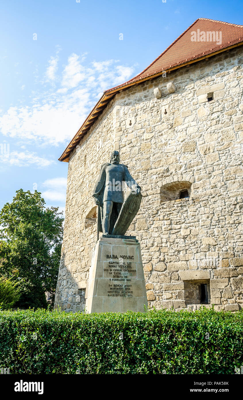Baba Novac statue in front of the Taylors bastion in Cluj Napoca ...
