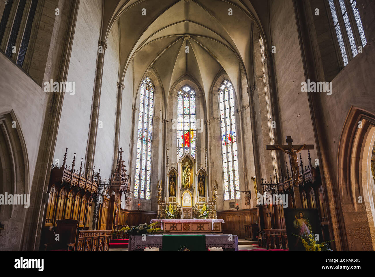 Saint Michael CAtholic Gothic Church in Cluj Napoca, Transylvania ...