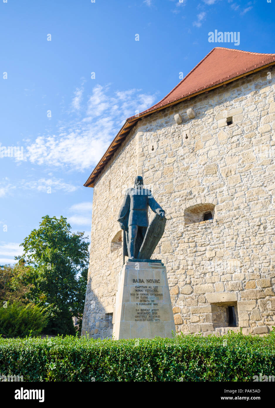 Statue of general and war hero Baba Novac in the center of Cluj-Napoca ...