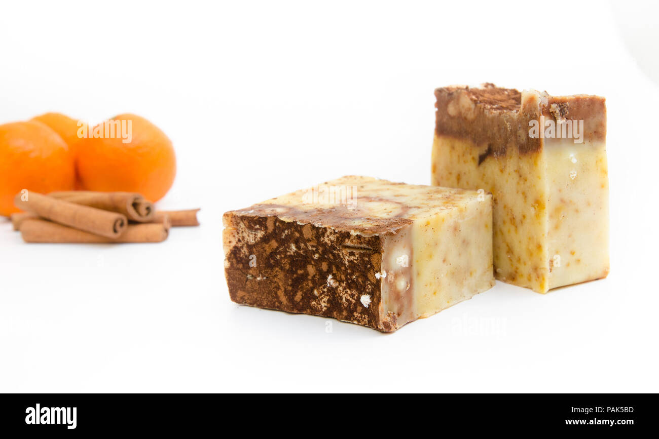 Orange and cinnamon hand made soap with natural non toxic pure ...