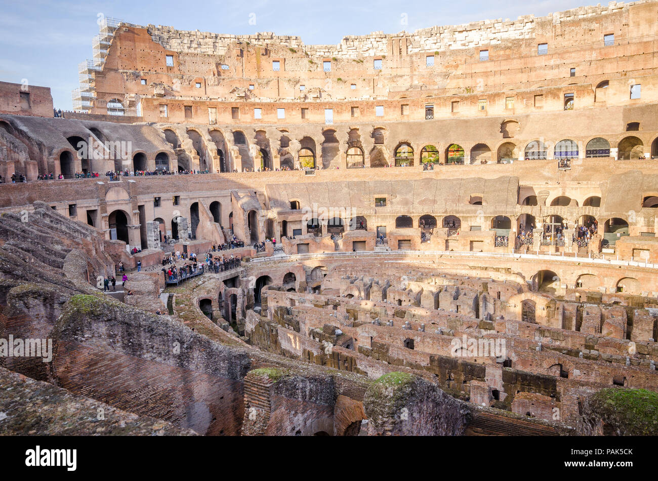 ROME, ITALY - 29 November 2015: View of the Colosseum with the ...
