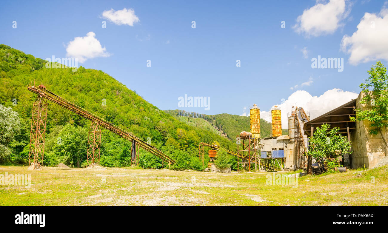 Abandoned industrial and mining site Stock Photo - Alamy