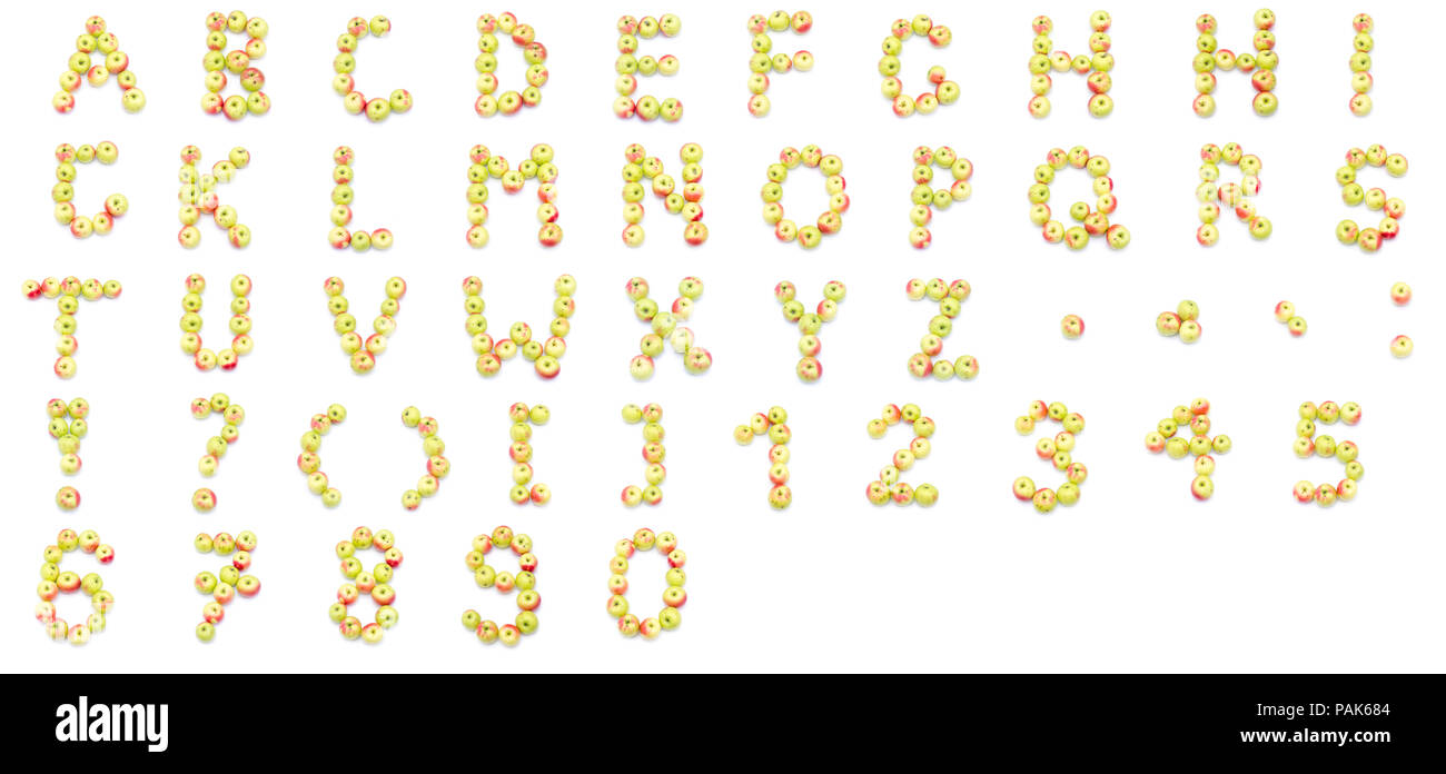 Letters in font made Cut Out Stock Images & Pictures - Alamy