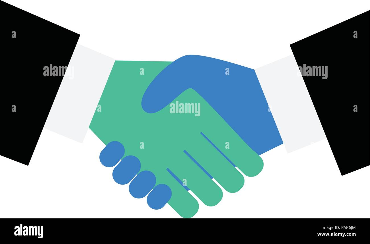 Handshake icon. Symbolizing an agreement signing a contract or ...