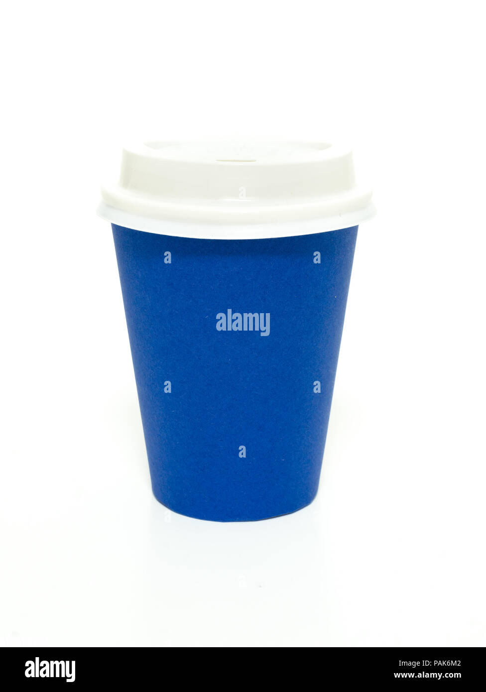 Blue to go coffee cup Stock Photo - Alamy