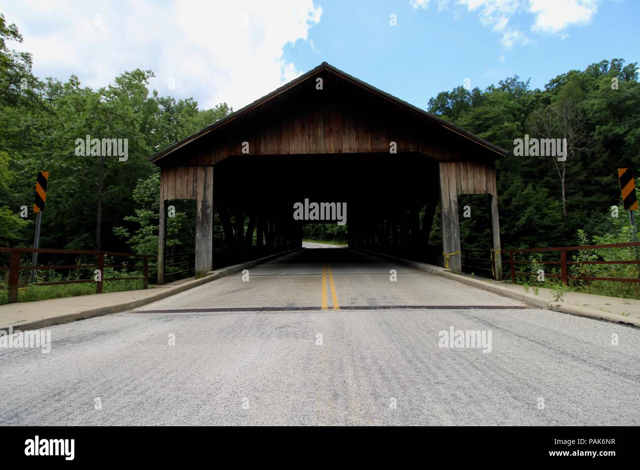 The Covered Bridge at the Mohican State Park in Loudonville, Ohio Stock ...