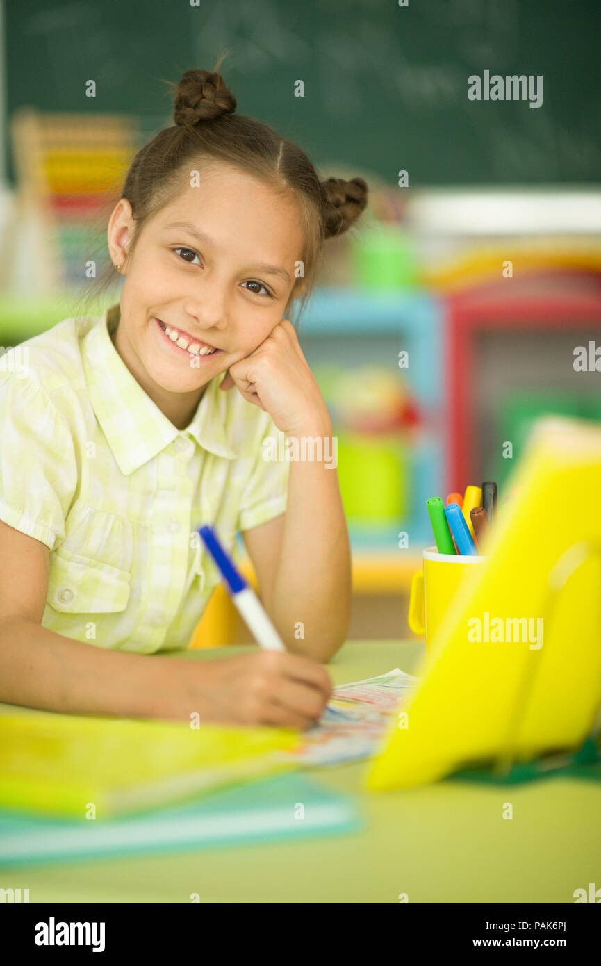 girl doing homework Stock Photo - Alamy