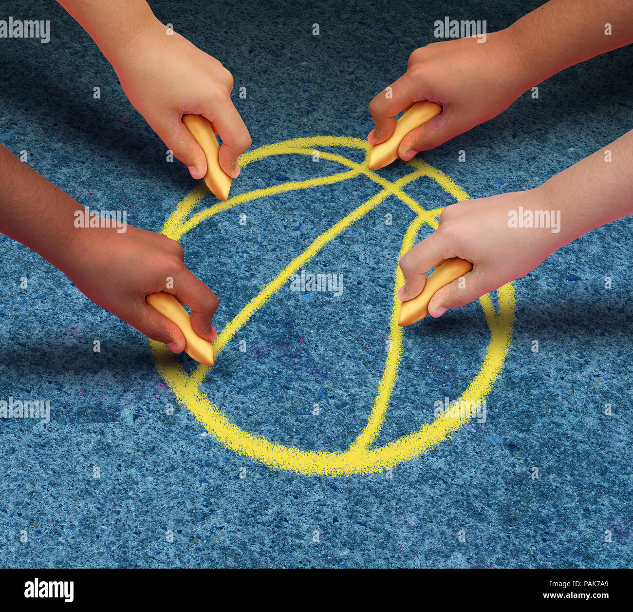 Community basketball concept as a diverse group of hands representing ...