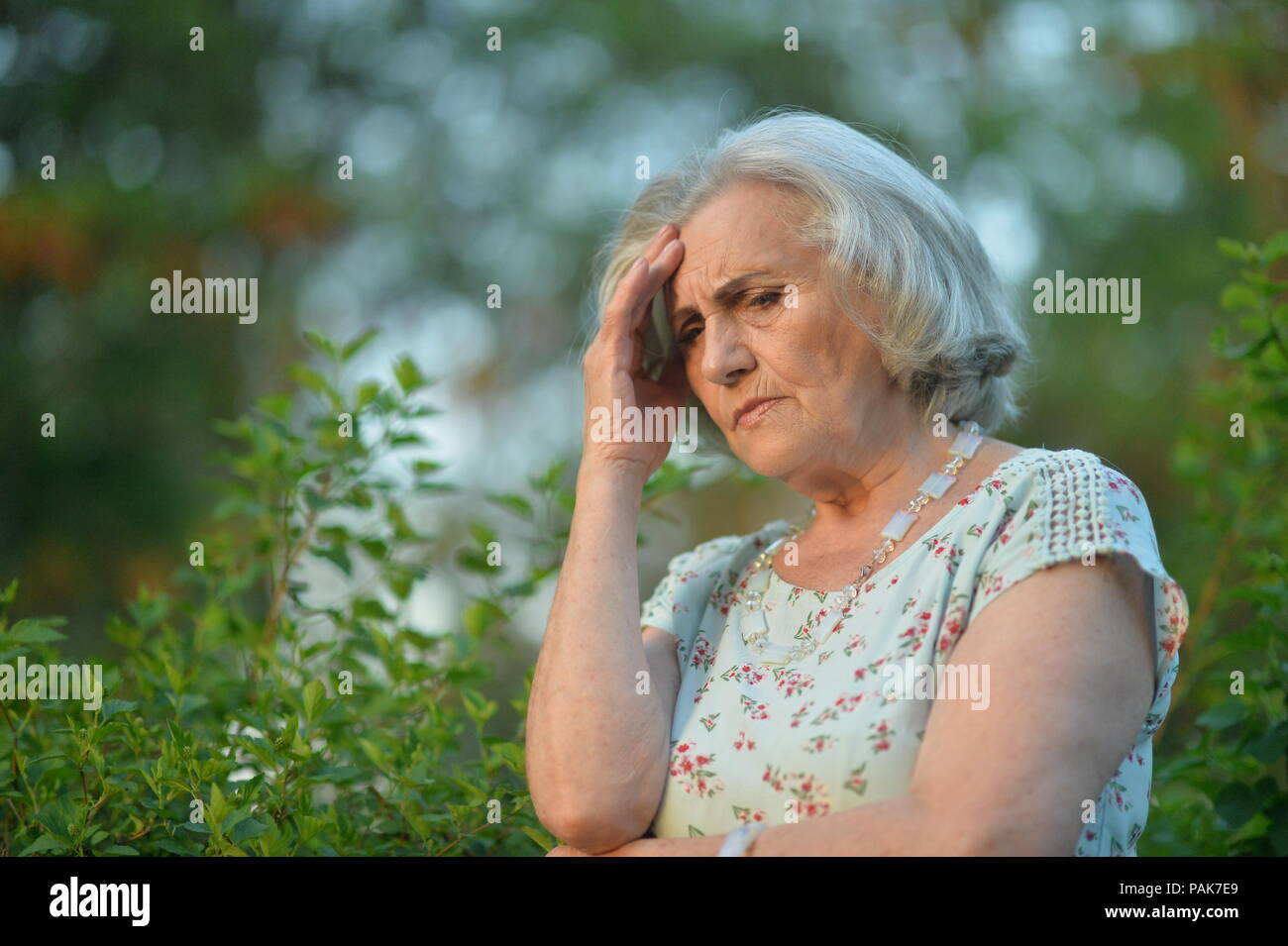 beautiful sad senior woman Stock Photo - Alamy