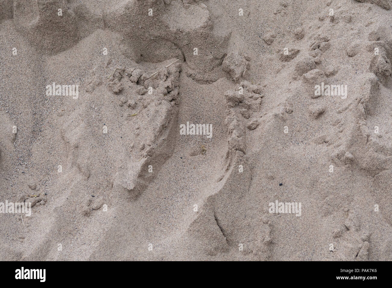 Pile of Sand Texture with old footprints Stock Photo - Alamy