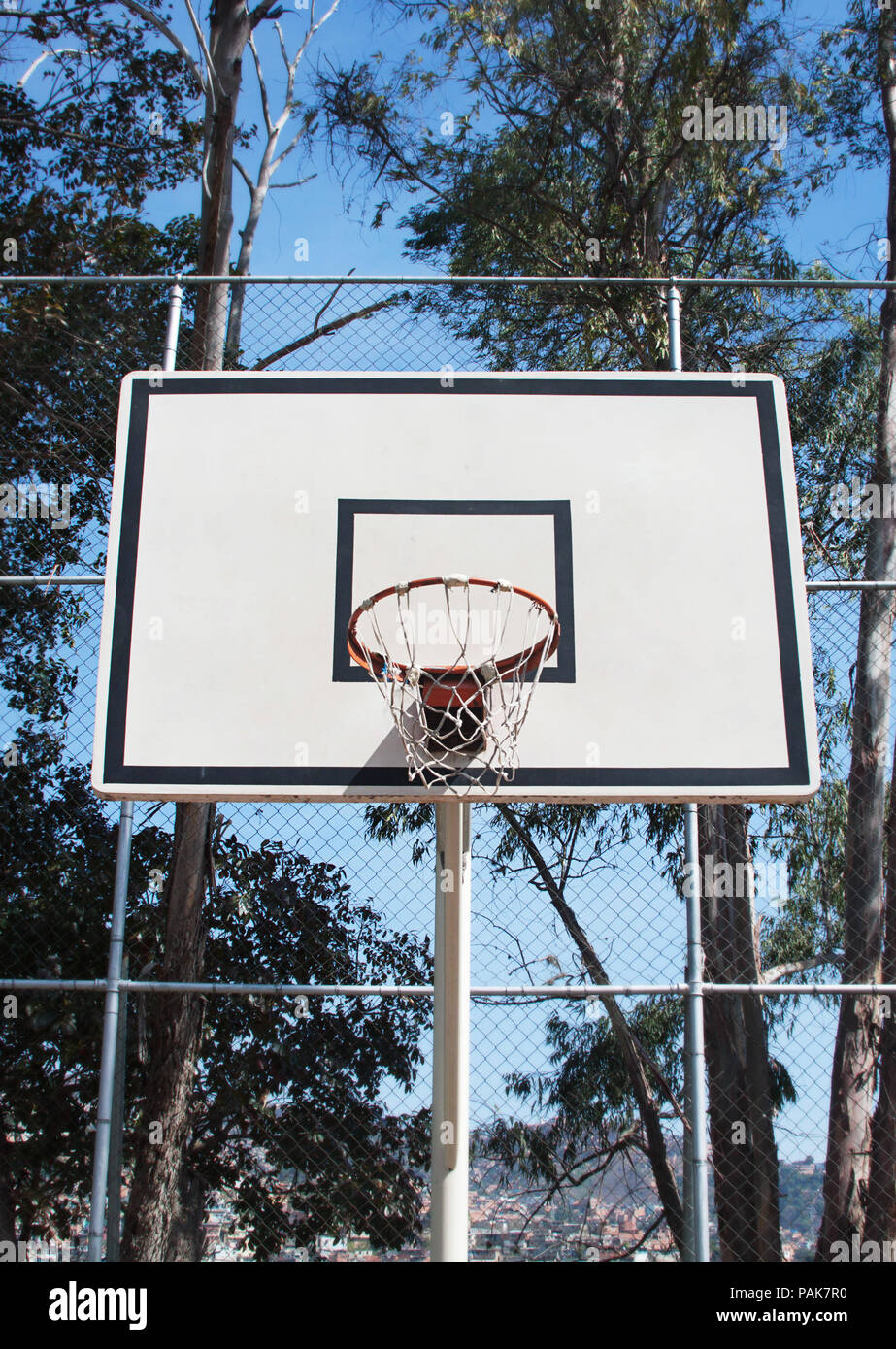Basketball Hoop Outdoors Stock Photo - Alamy