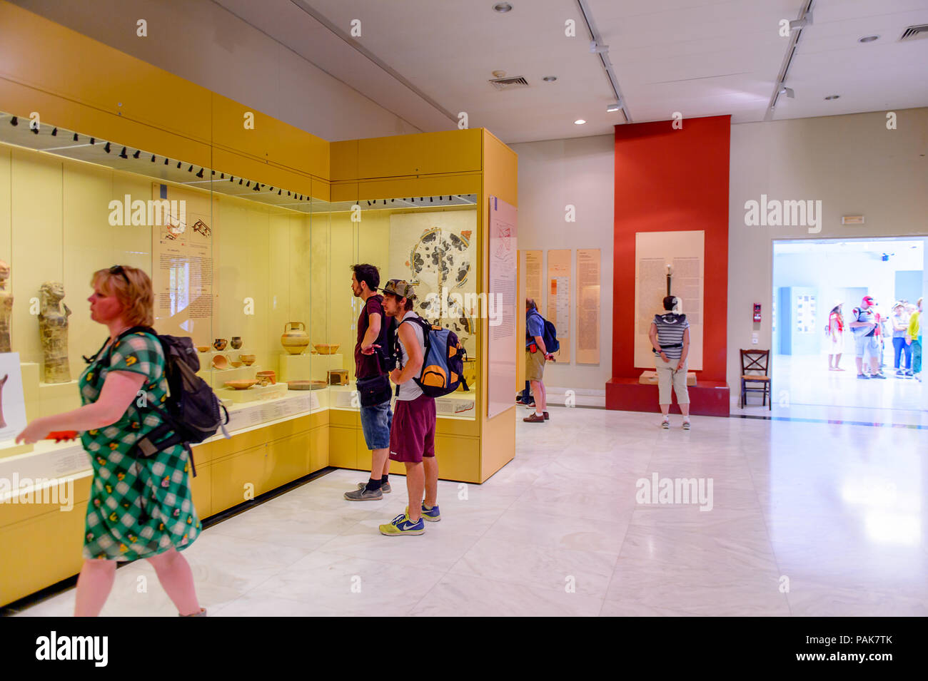 MYCENAE, GREECE -APR 24, 2016: Archaeological museum in Mycenae, Greece ...