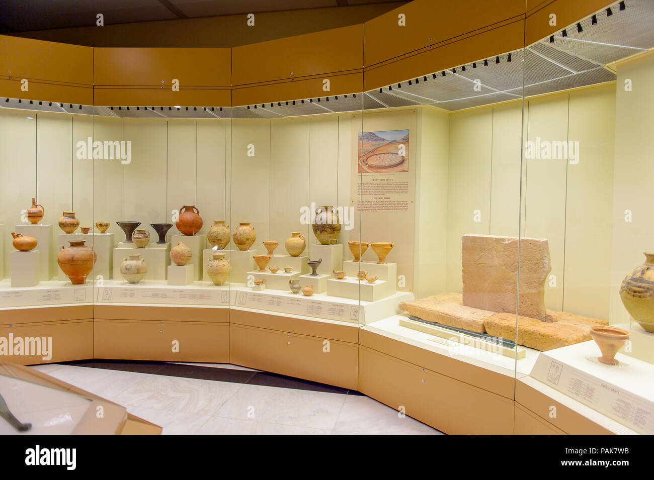 MYCENAE, GREECE -APR 24, 2016: Archaeological museum in Mycenae, Greece ...
