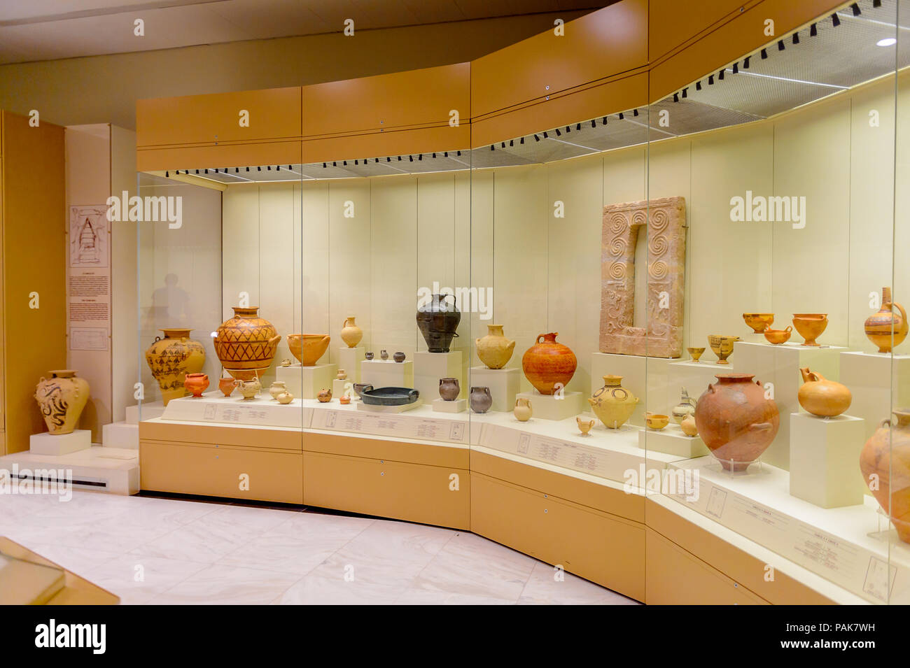 MYCENAE, GREECE -APR 24, 2016: Archaeological museum in Mycenae, Greece ...