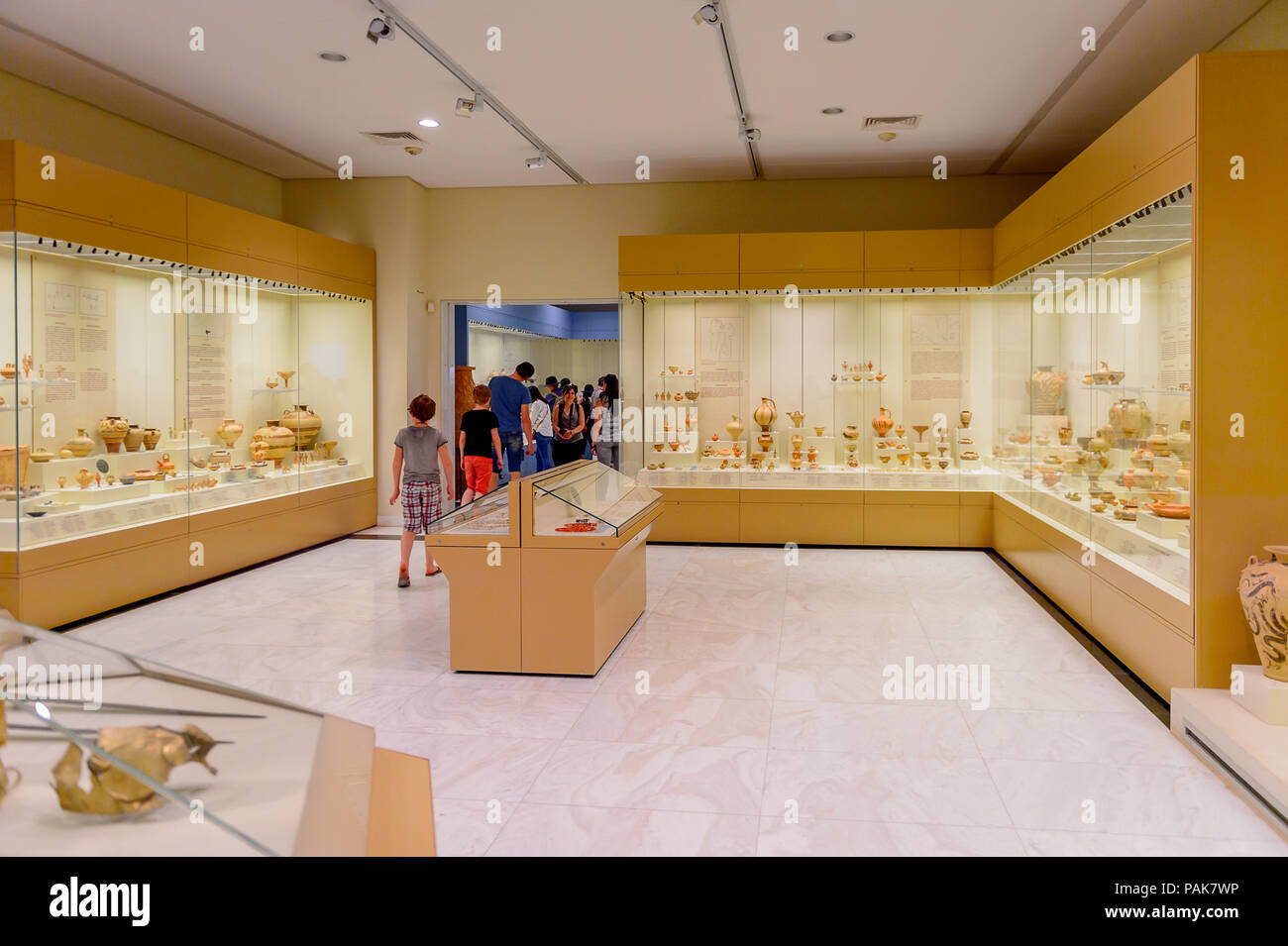 MYCENAE, GREECE -APR 24, 2016: Archaeological museum in Mycenae, Greece ...