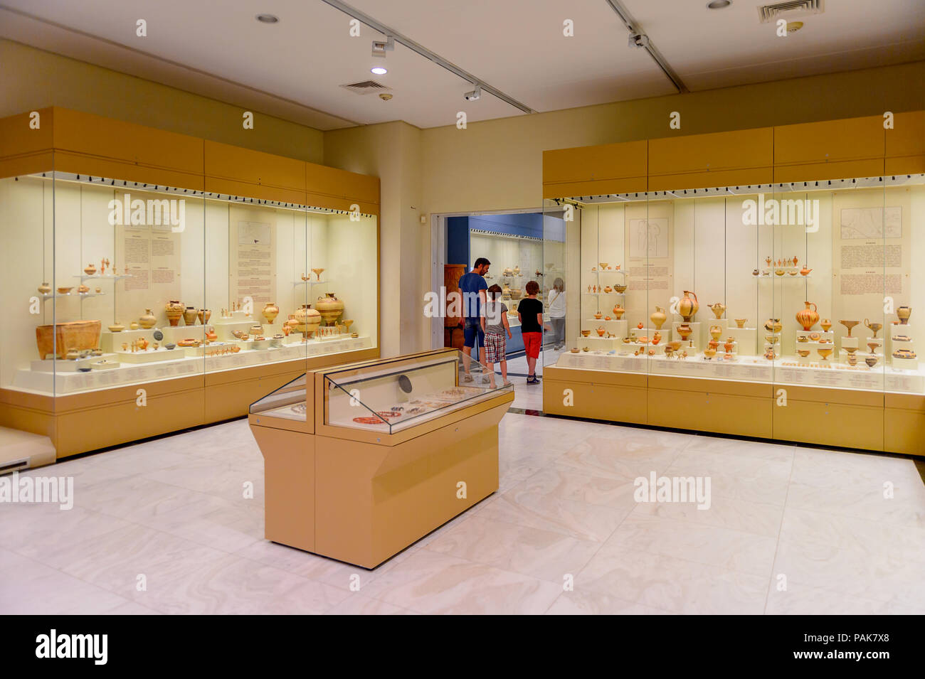 MYCENAE, GREECE -APR 24, 2016: Archaeological museum in Mycenae, Greece ...