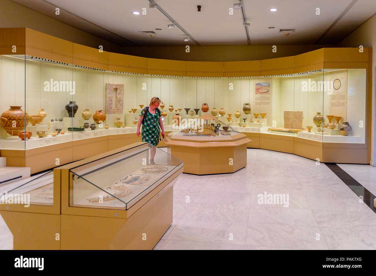 MYCENAE, GREECE -APR 24, 2016: Archaeological museum in Mycenae, Greece ...