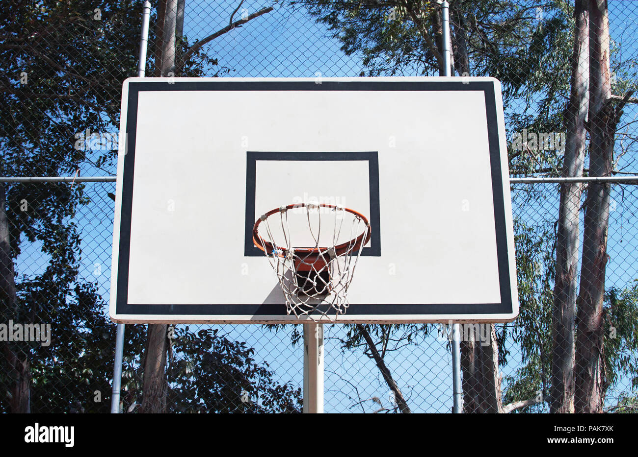 Basketball Hoop Outdoors Stock Photo - Alamy