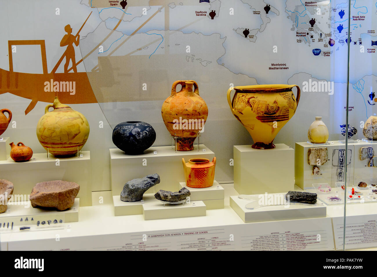 MYCENAE, GREECE -APR 24, 2016: Archaeological museum in Mycenae, Greece ...