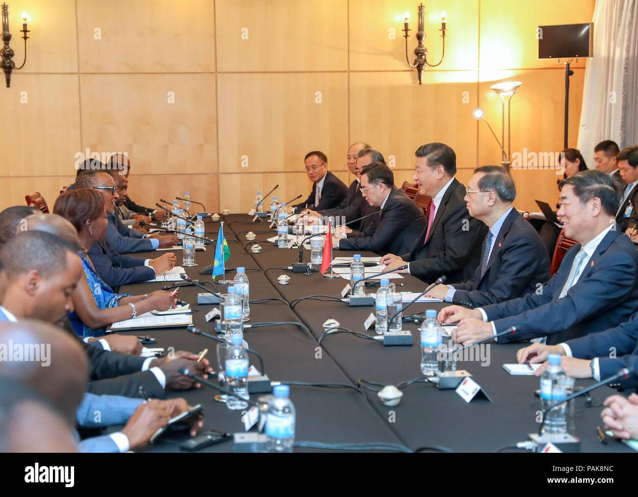 Kigali, Rwanda. 23rd July, 2018. Chinese President Xi Jinping holds ...