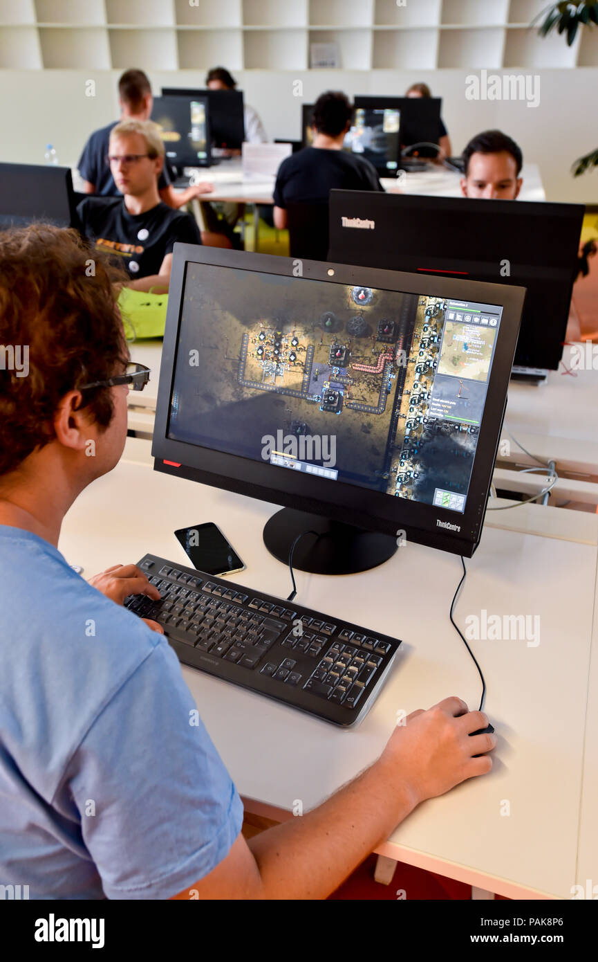 Prague, Czech Republic. 23rd July, 2018. Meeting with developers of the ...