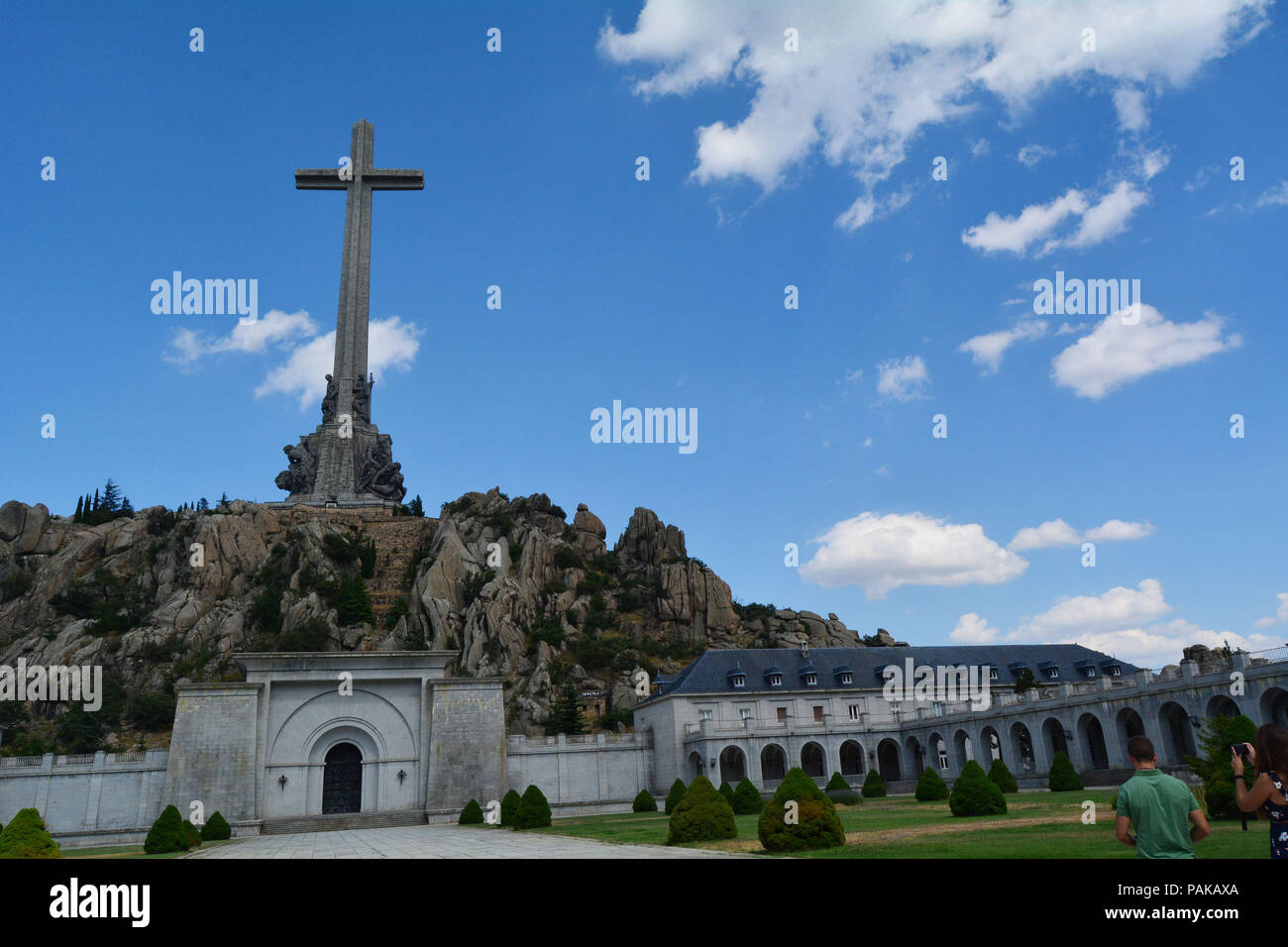 The "Valley of the Fallen" is a Spanish monumental complex built ...