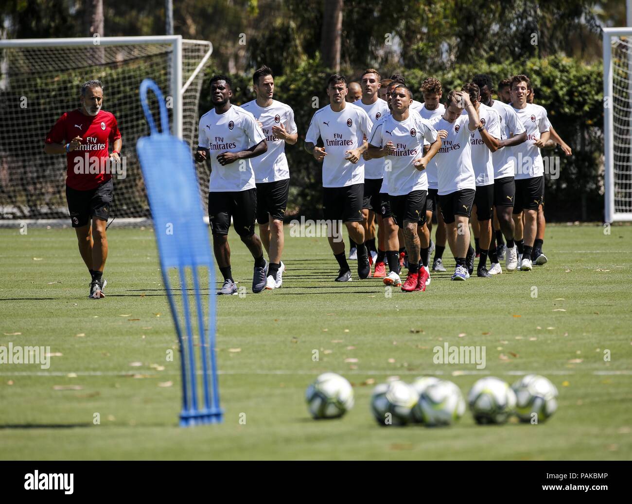 Los Angeles, California, USA. 23rd July, 2018. AC Milan players ...
