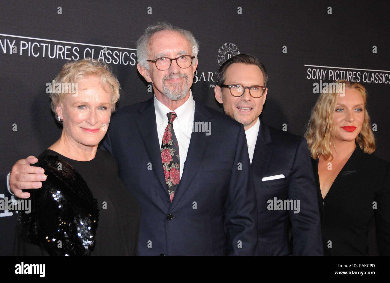 Los Angeles, USA. 23rd July 2018. (L-R) Actress Glenn Close, actor ...