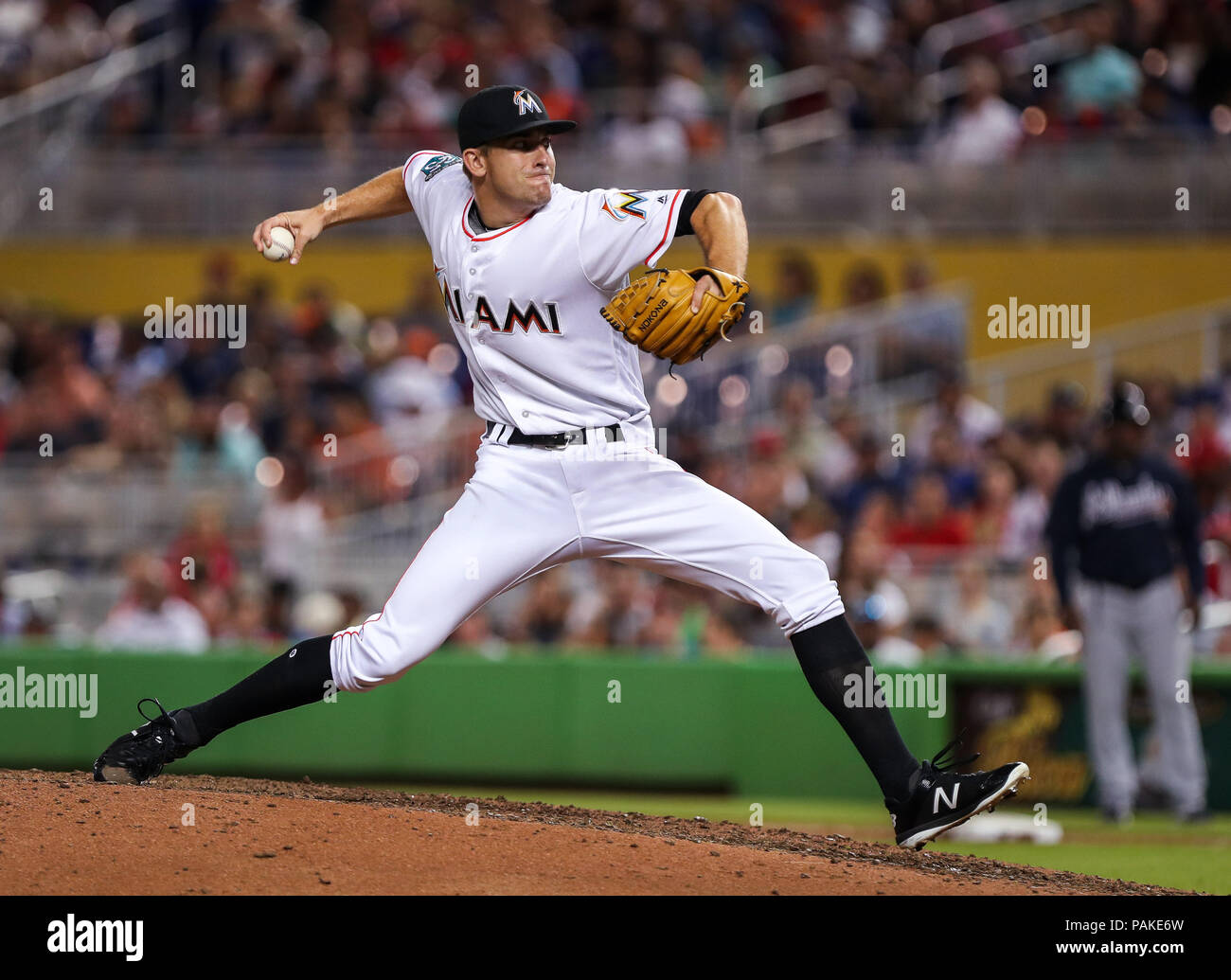 Miami, Florida, USA. 23rd July, 2018. Miami Marlins relief pitcher Ben ...